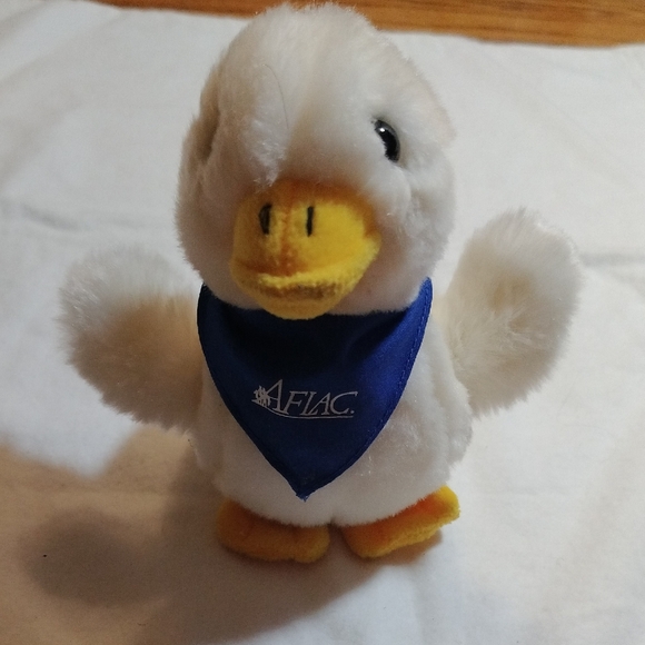 Toys | Aflac Plush Duck Toy With Blue Bandana That When Pushed Says ...